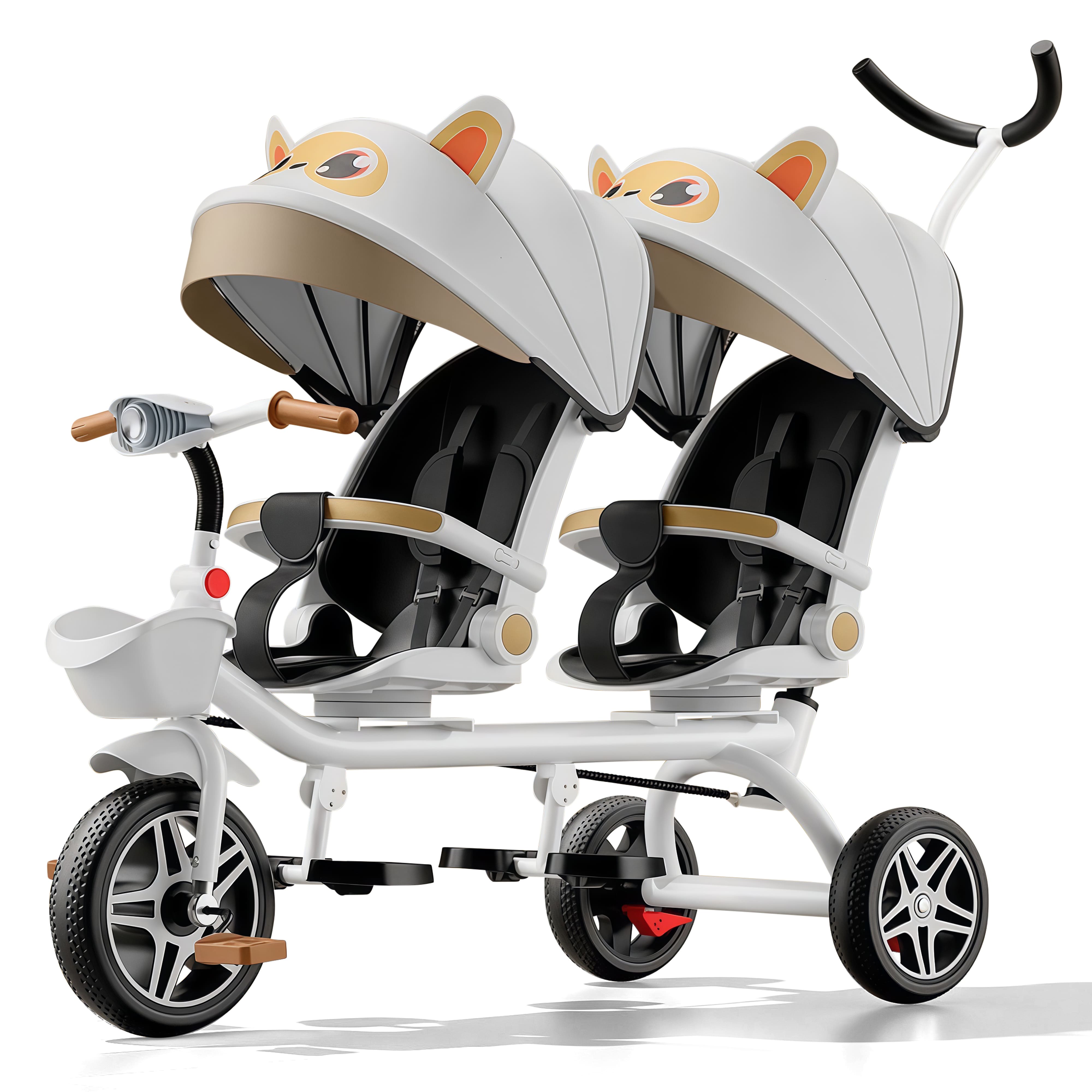 Rocket Rider 4-in-1 Twin Trike – Strollers & Prams